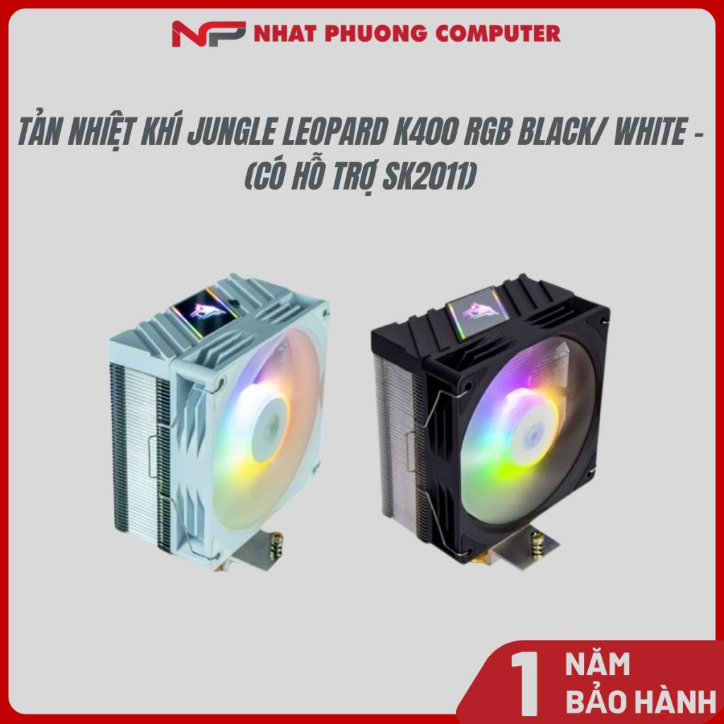 Tản nhiệt khí Jungle Leopard K400 RGB Black/ White - (Có Hỗ Trợ SK2011 ...