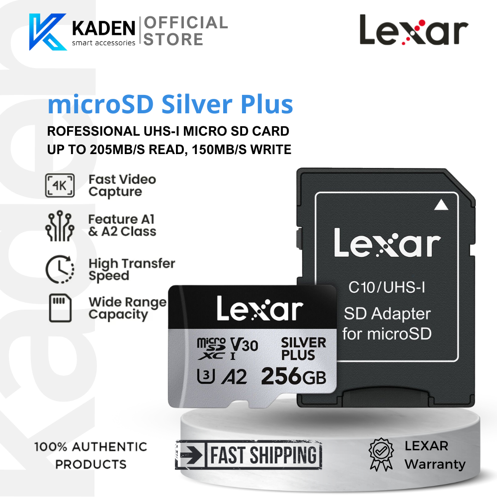 Thẻ nhớ microSD Lexar Silver Plus 128GB/ 256GB/ 512GB U3 A2 cao cấp ...