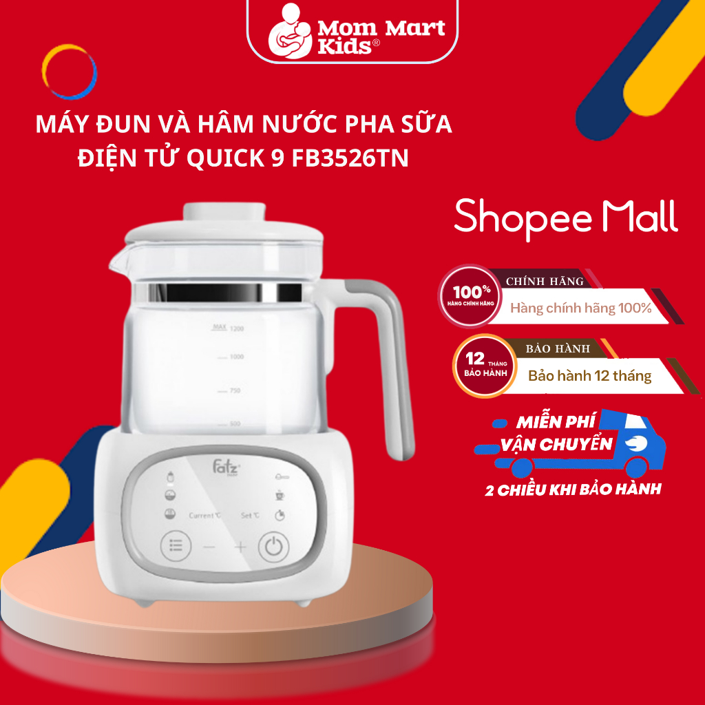 Máy đun nước và hâm nước pha sữa điện tử Fatz baby QUICK 9, Quick 12 ...