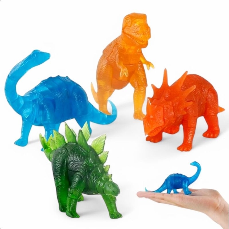 Đồ chơi Khủng Long lắp ráp nhựa dẻo cho bé T-rex, Stegosaurus ...