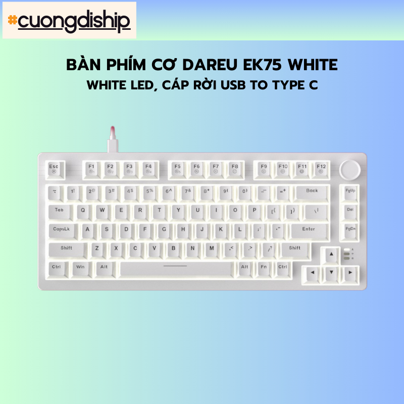 Bàn phím cơ Gaming DAREU EK75 (2 sides RGB strip, DareU DREAM/ Firefly sw, Type-C) | Shopee Việt Nam