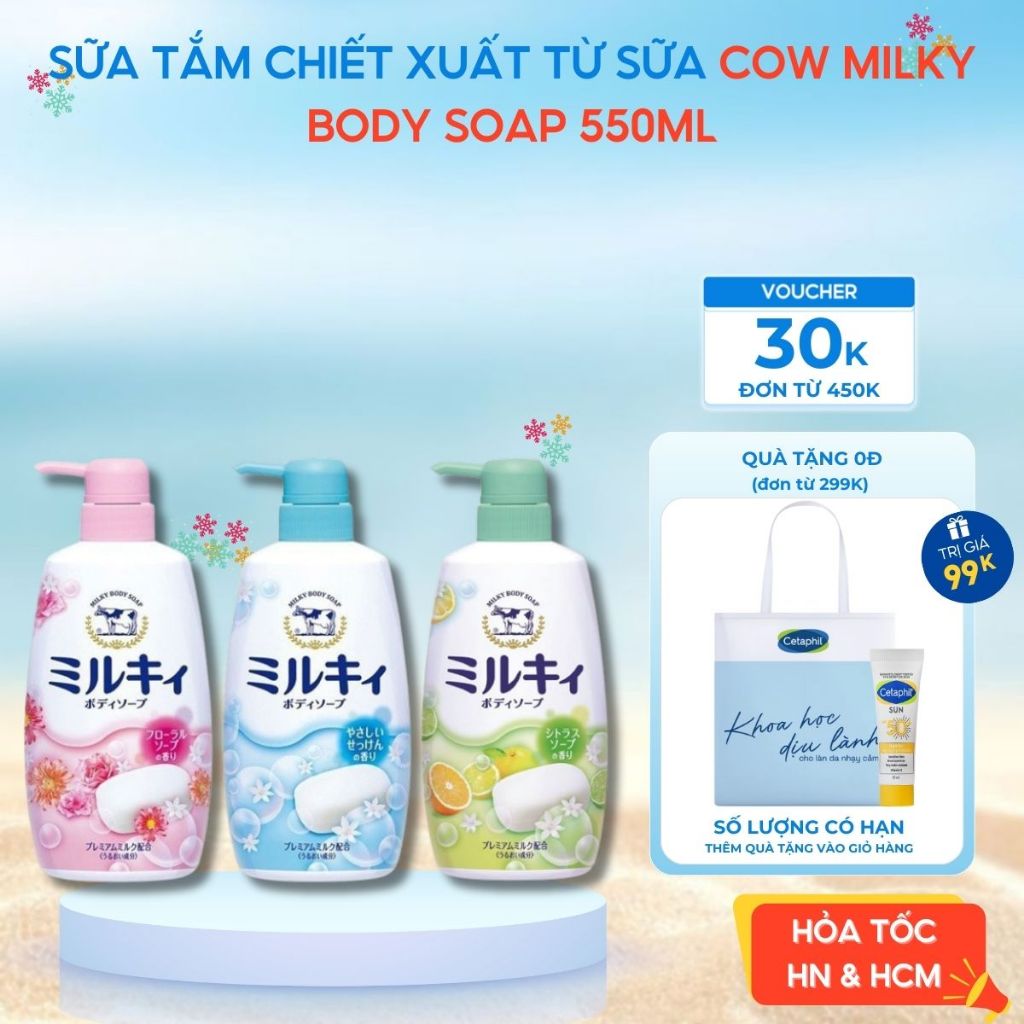 Sữa tắm chiết xuất từ sữa Cow Milky Body Soap 550ml | Shopee Việt Nam