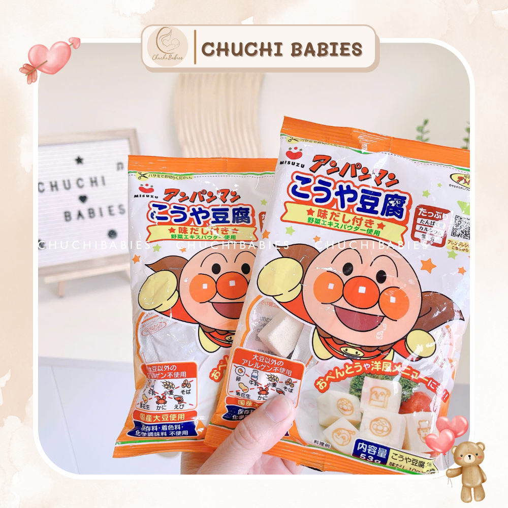 Đậu hũ khô/đậu phụ khô Anpanman Misuzu Nhật 53g bổ sung canxi sắt cho ...