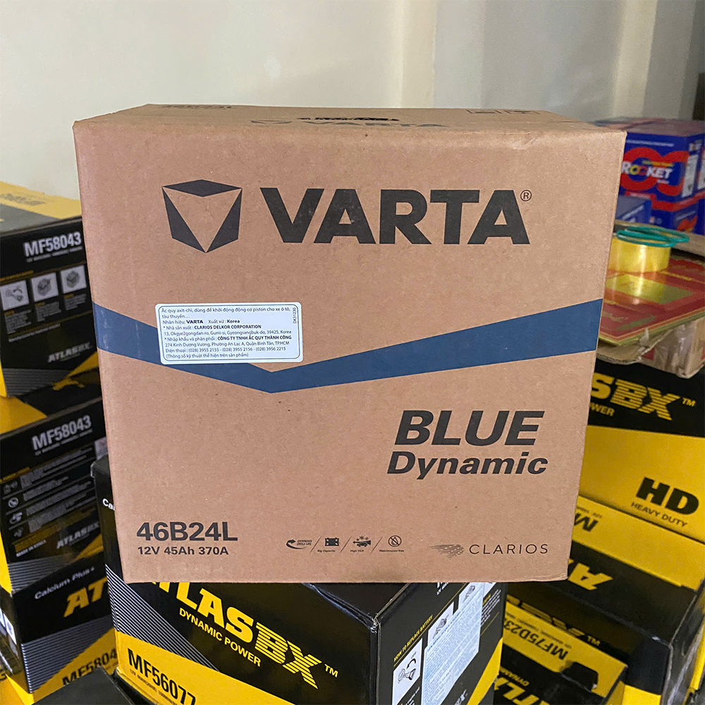 Ắc quy Varta 46B24L 12v - 45Ah dùng cho xe Suzuki XL7, Honda City | Shopee Việt Nam