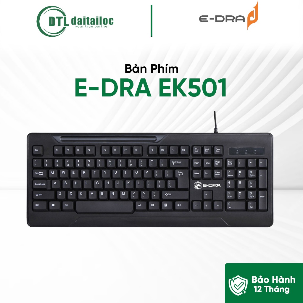 Bàn phím văn phòng E-Dra EK501 | Chính Hãng | Bảo hành 24 | Shopee Việt Nam