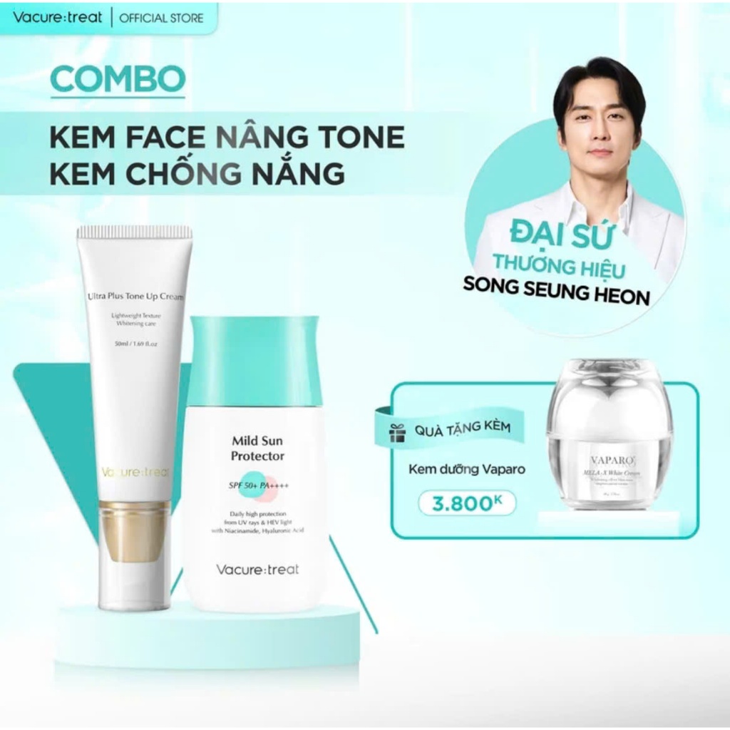 (Tặng Kem dưỡng VAPARO) Bộ Đôi Kem Chống Nắng Kiềm Dầu, Bảo Vệ Da và ...