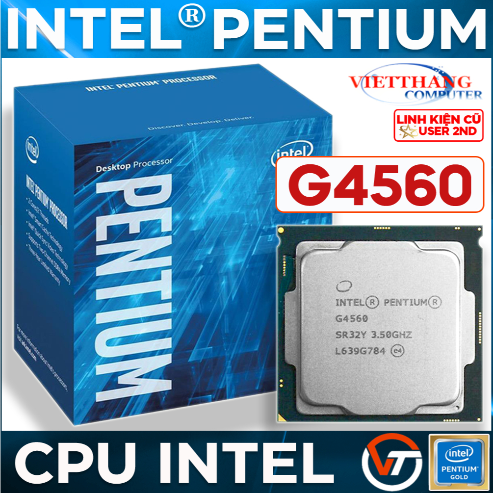 Bộ Vi Xử Lý CPU Pentium Gold G4560 3.5 Ghz Gen 7 Kaby Lake 2 nhân 4 luồng gần ngang i3 6100 cho ...