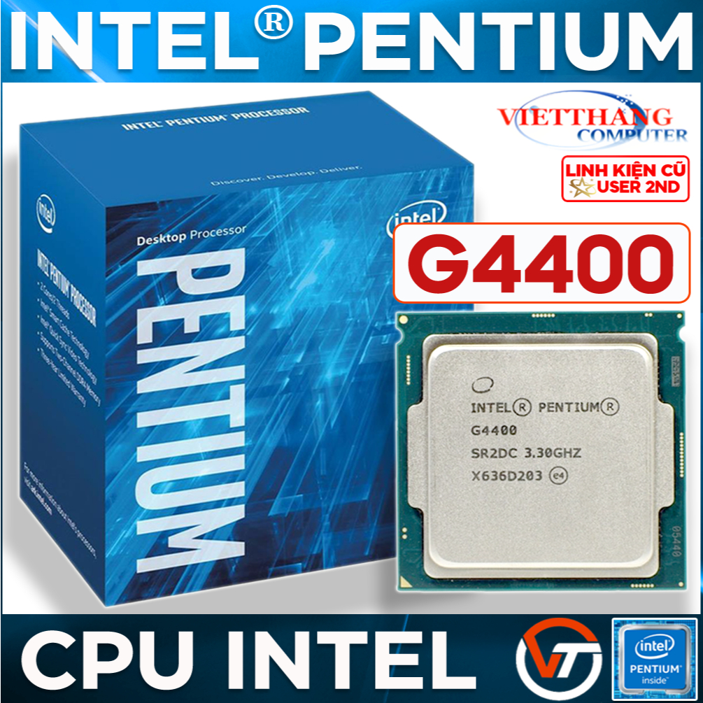 Bộ Xử Lý CPU Pentium G4400 3.3 Ghz Socket 1151 ( 2nd ) | Shopee Việt Nam