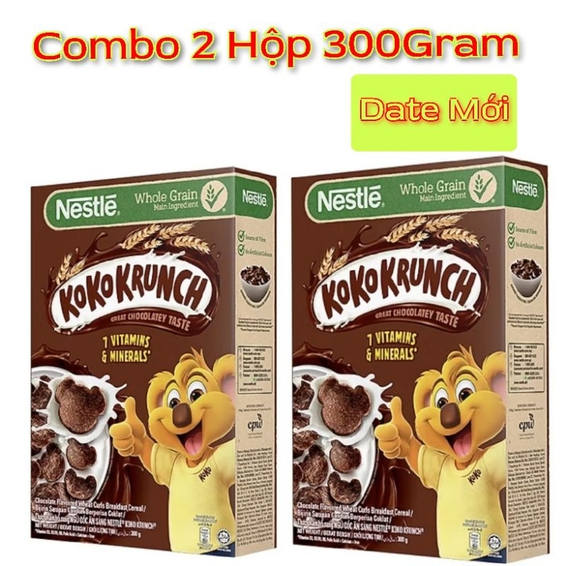 Combo 2 Hộp hoặc 1 Hộp Bánh Ngũ Cốc Ăn Sáng Nestle® Koko Krunch Vị Sô Cô La 300gram (DATE MỚI ...