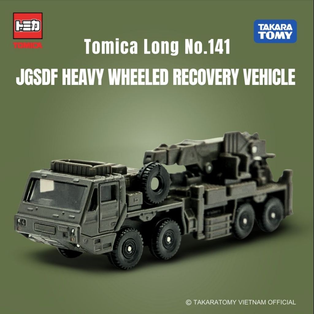 Xe mô hình Long Tomica No.141 JGSDF Heavy Wheeled Recovery Vehicle ...