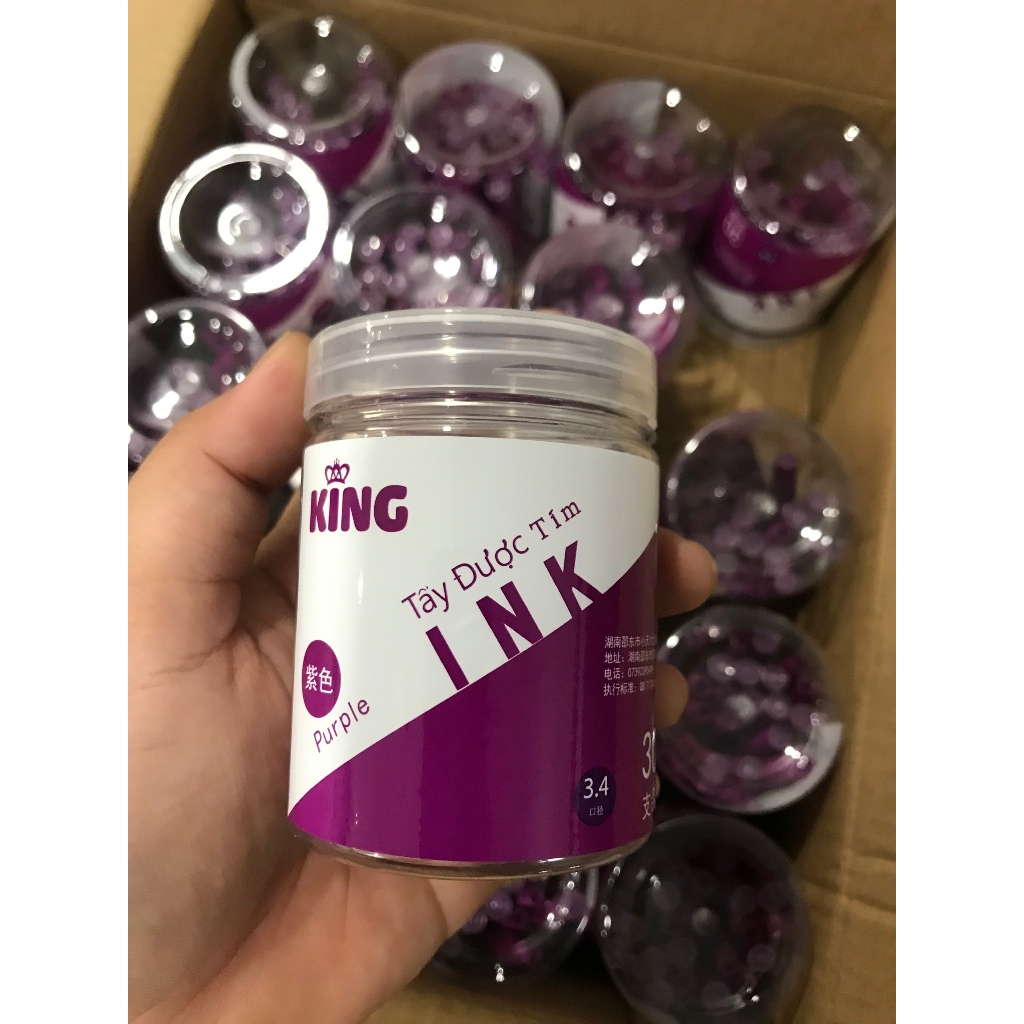 Hộp 30 ống mực Ink tím/xanh xóa được, 30 ống mực tím/xanh xóa được tiện ...