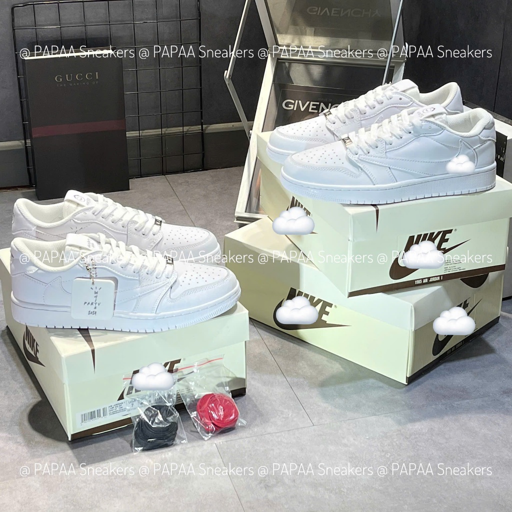 Giày thể thao JD 1 Low x Travis Scott màu trắng full. | Shopee Việt Nam
