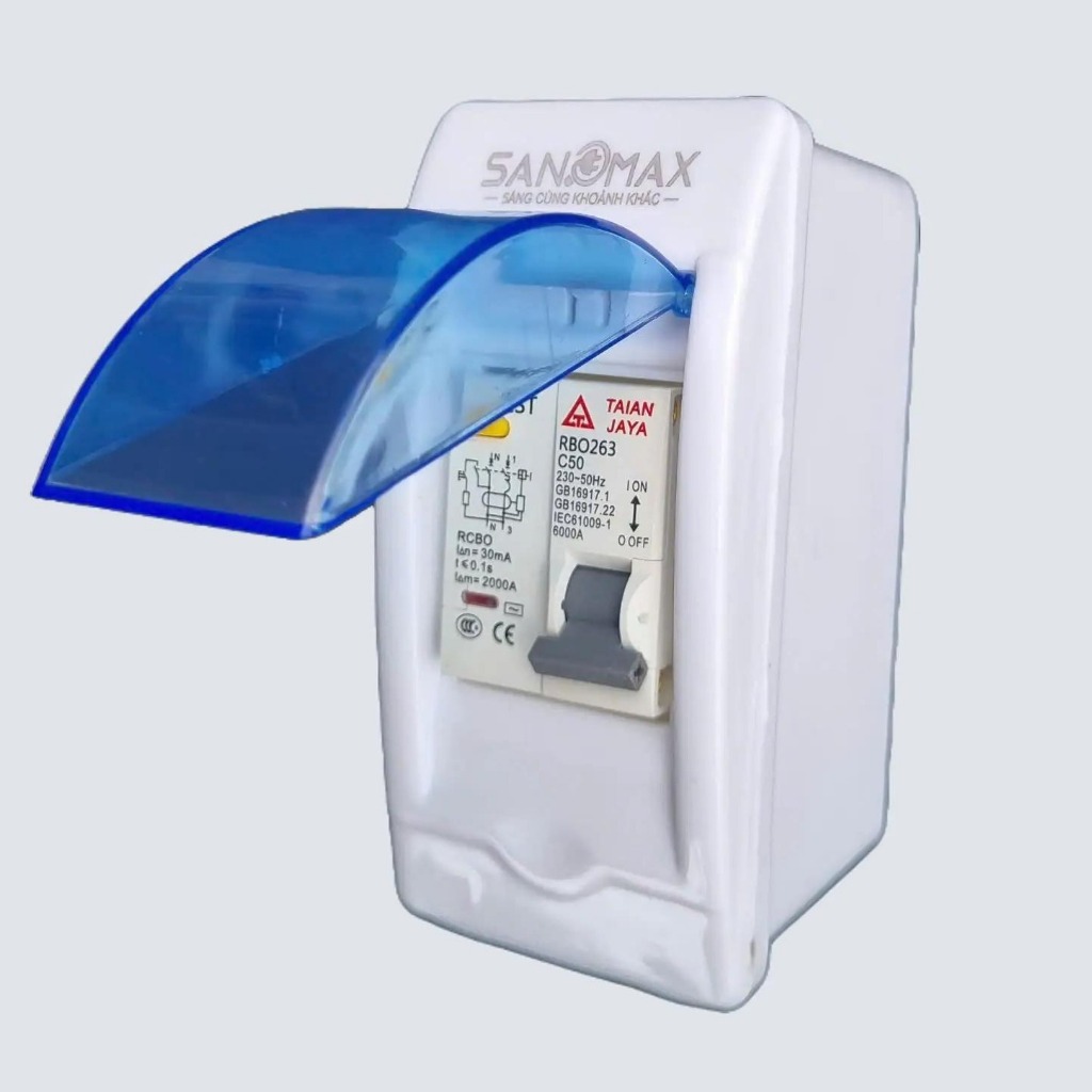 Hộp nhựa nổi lắp CB tép (2 tép, 3 tép), hộp aptomat Sanomax, hộp nhựa ...