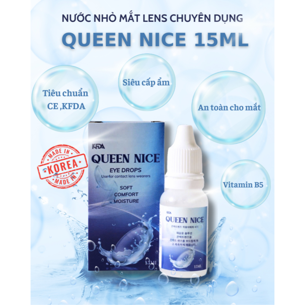 Nước Nhỏ Mắt Chuyên Dụng Cho Lens Queen Nice 15ml | Shopee Việt Nam
