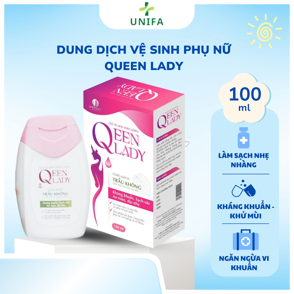 Ddvs phụ nữ QEEN LADY, ddvs chiết xuất từ trầu không giúp kháng khuẩn ...
