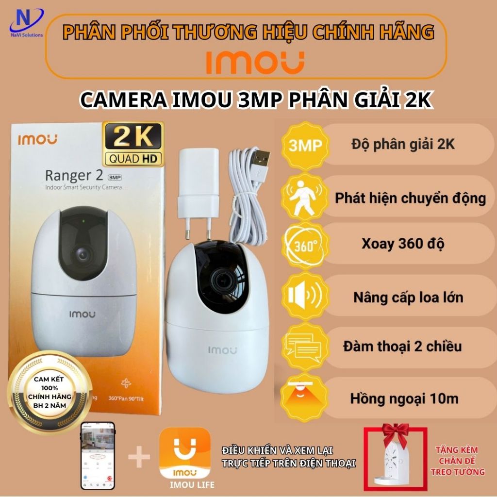 Camera IMOU A32EP 3MP phân giải 2K wifi quay 360 độ, đàm thoại 2 chiều ...