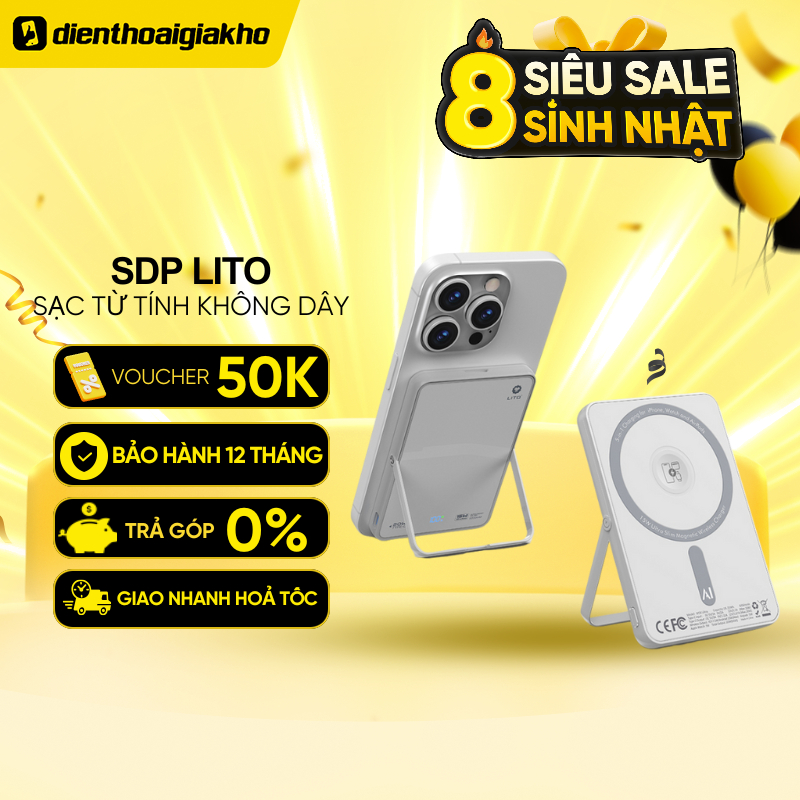 Pin Sạc Dự Phòng LITO LP03 15W Ultra AI 5in1 5000mAh Sạc Từ Tính Không Dây - Tích Hợp Giá Đỡ ...