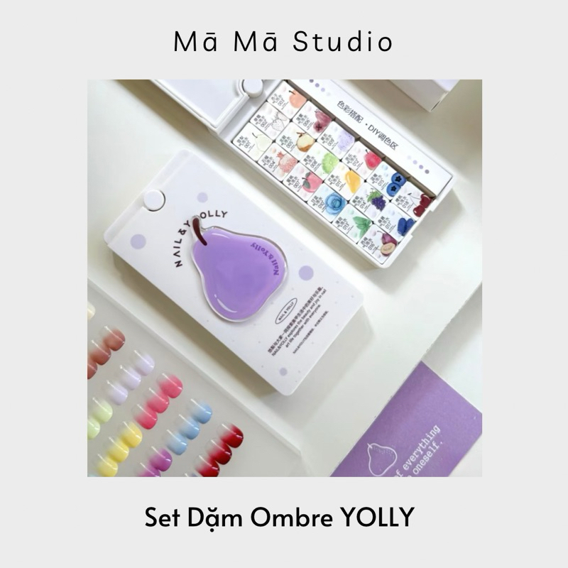 Gel - Set Dặm Ombre Lê Tím YOLLY 18 màu | Shopee Việt Nam