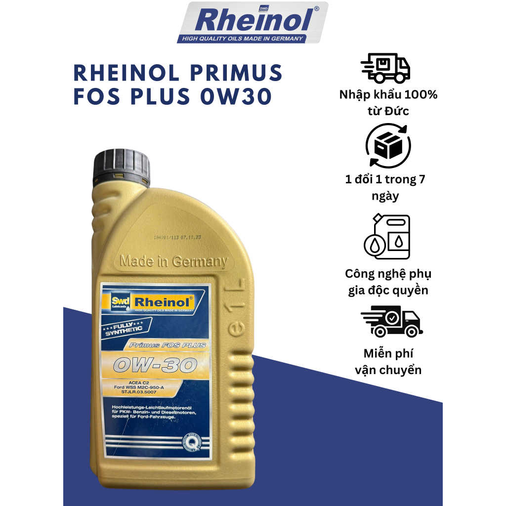 Dầu Nhớt Rheinol Primus FOS Plus 0W30 (dành cho động cơ Bi-Turbo Ford ...