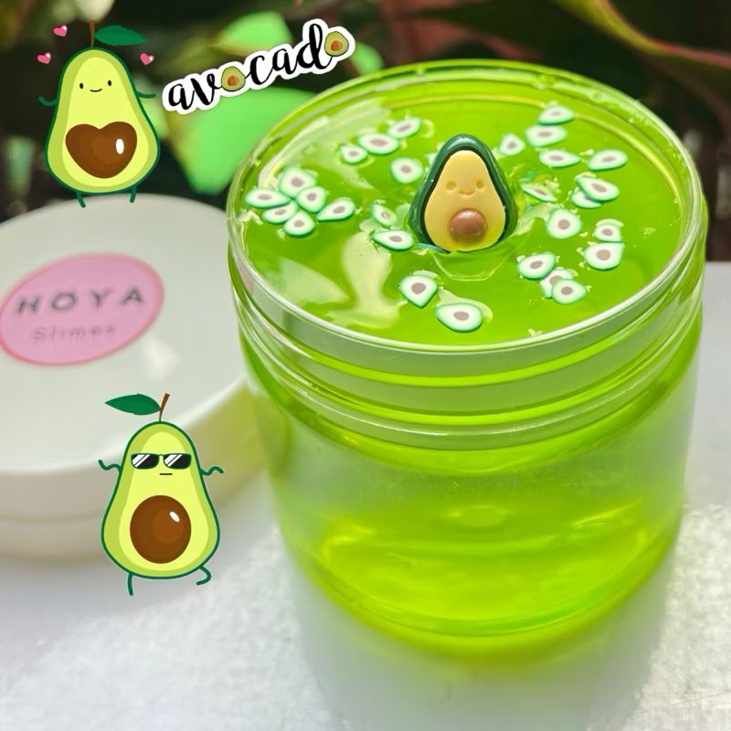 Slime Trái Bơ "Avocado"/ Đồ Chơi Slime Bơ Màu Xanh Bơ Kèm Charm và Cốm ...
