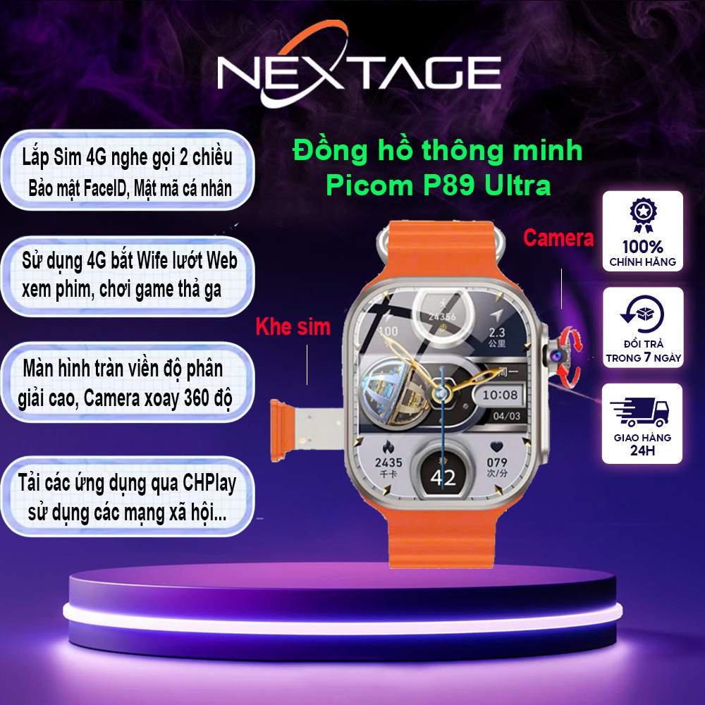 Đồng Hồ Thông Minh P89 Ultra Smartwatch Nghe Gọi, Zl - Mess, Chơi game, Lướt MXH - Lắp Sim ...