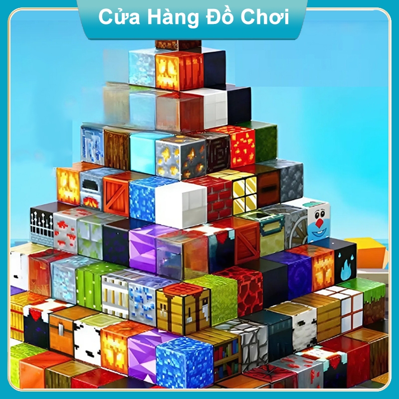 (62 TẶNG 10) Khối Nam Châm Minecraft Khối Xây Dựng Mô Hình Giáo Dục Cho ...