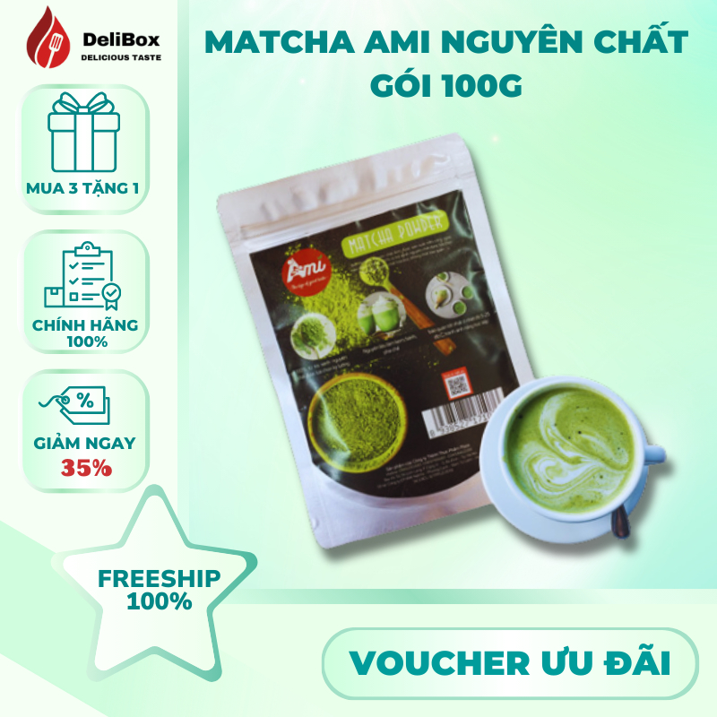 Bột Trà Xanh Matcha AMI 100g – Hương Vị Tinh Khiết, Lợi Ích Vượt Trội | Shopee Việt Nam
