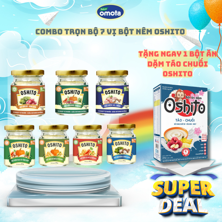 Bột Nêm OSHITO Ăn Dặm Cho Bé Từ 6 Tháng Tuổi,Kích Thích Bé Ngon Miệng Hơn | Shopee Việt Nam