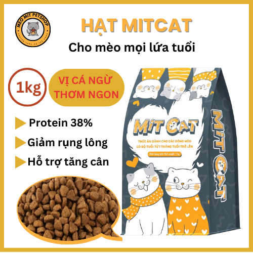 Hạt cho mèo MITCAT túi nguyên Seal 1kg cho mèo mọi lứa tuổi, Vị cá ngừ ...