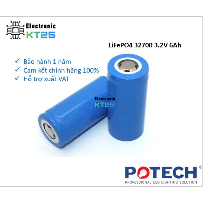 Pin 32700 6000mAh 3,2V (Bảo hành 6 tháng) chính hãng, tặng kèm giấy ...