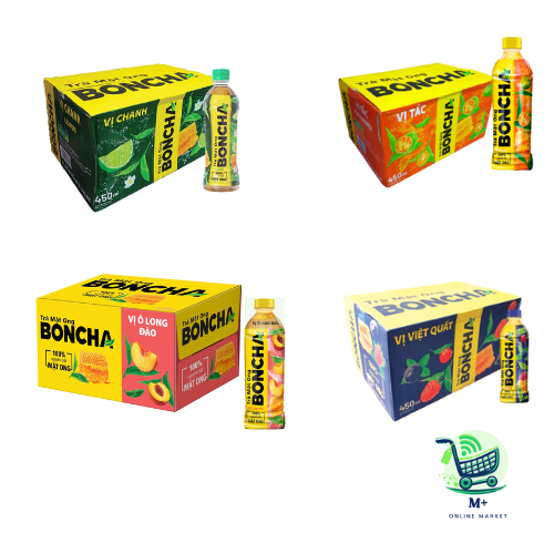 [ĐỦ VỊ] Thùng 24 Chai Trà BONCHA vị Chanh/ Tắc Mật Ong/ Ô Long Đào ...