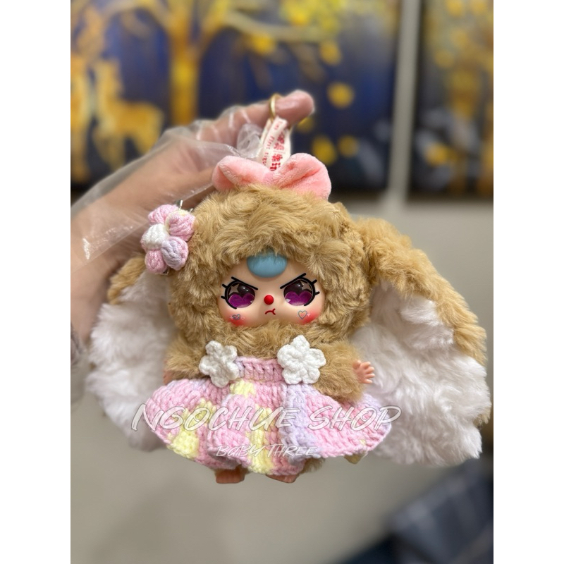 (Không kèm baby three) áo váy Macaron V2, V3 lớn, len móc thủ công ...