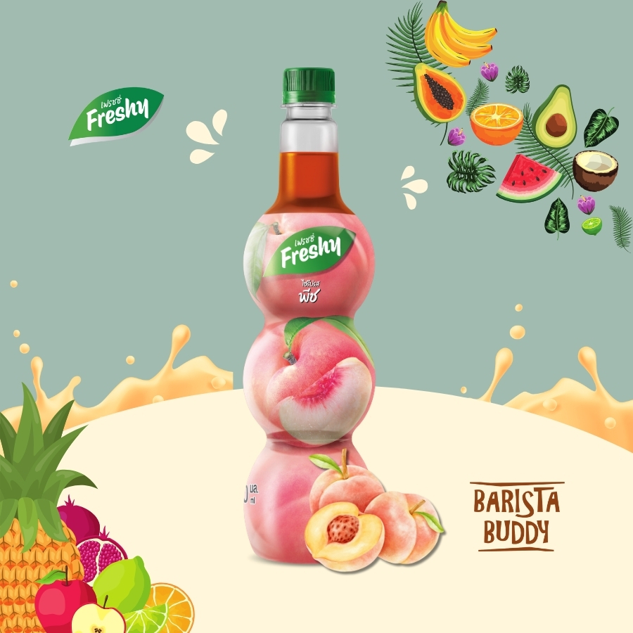 Siro Pha Chế Trái Cây Freshy Vị Đào - Chai 710ml - Nguyên Liệu Pha Chế ...