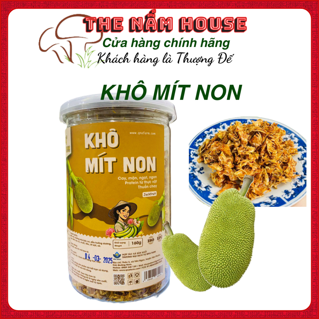 Khô mít non Proten từ thực vật Thuần Chay QNA Farm Hộp 160gr | Shopee ...