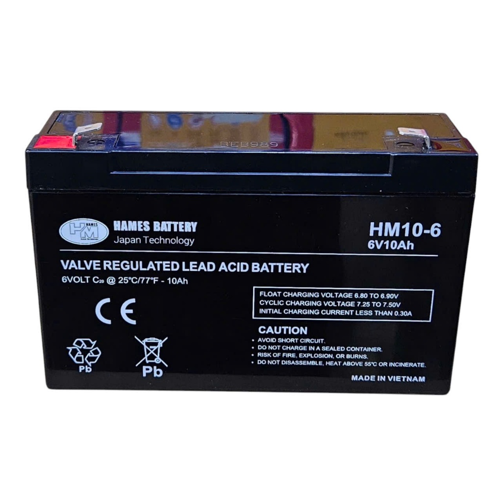 Pin sạc 6V 10Ah (Ắc quy 6V-10Ah Hames HM10-6 ) | Shopee Việt Nam