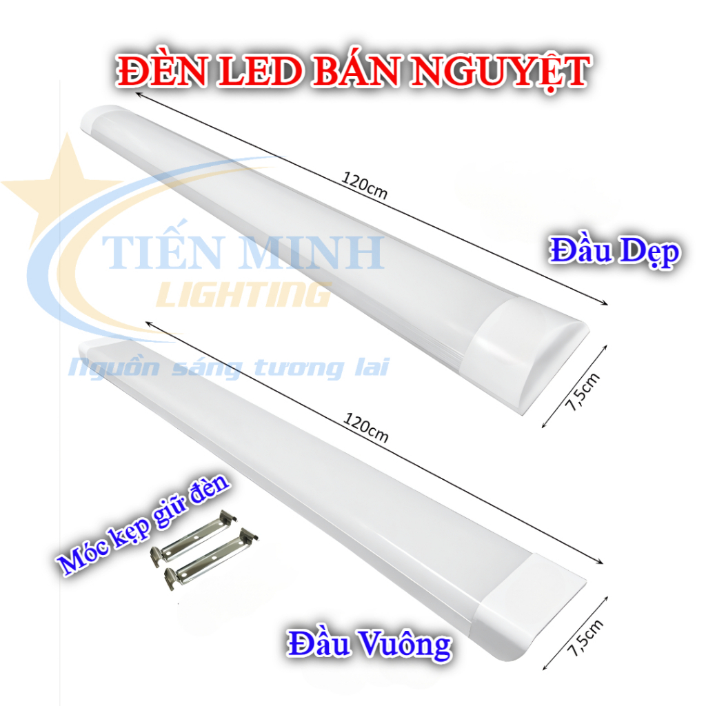 Bộ Đèn Led Bán Nguyệt 0,6m - 1m2 40W 60W Ánh Sáng Trắng 6500K Cao Cấp | Shopee Việt Nam