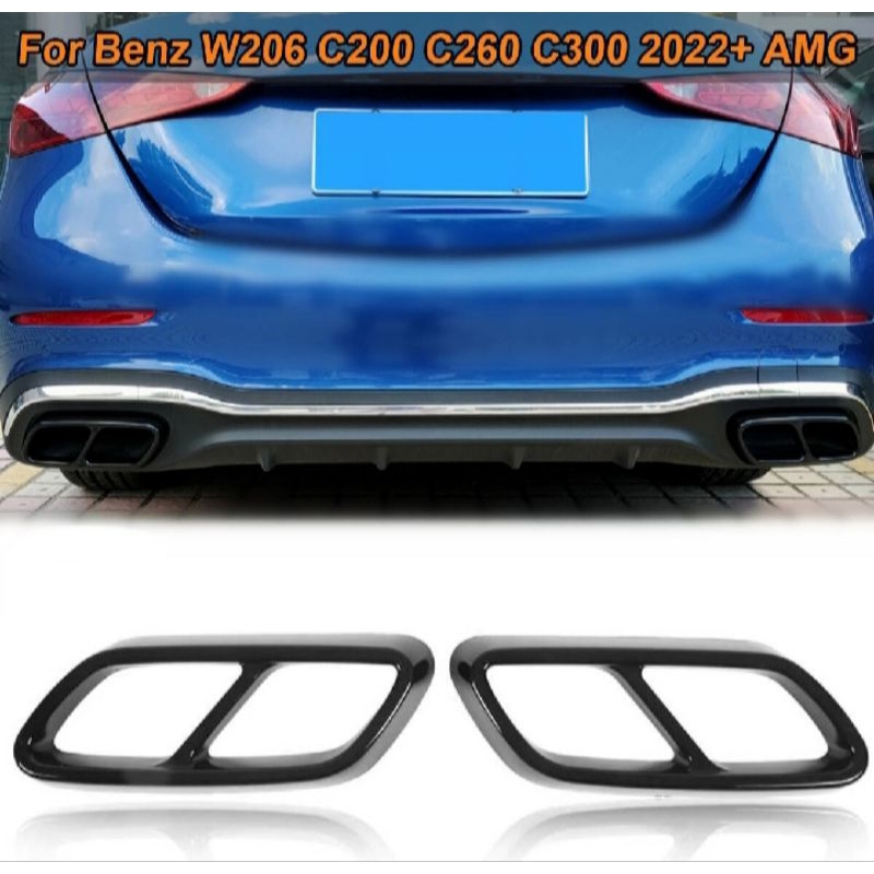 Ốp Ống Pô Xe Hơi Mercedes Benz C-class W205 C200 C260 C300 2022+AMG | Shopee Việt Nam