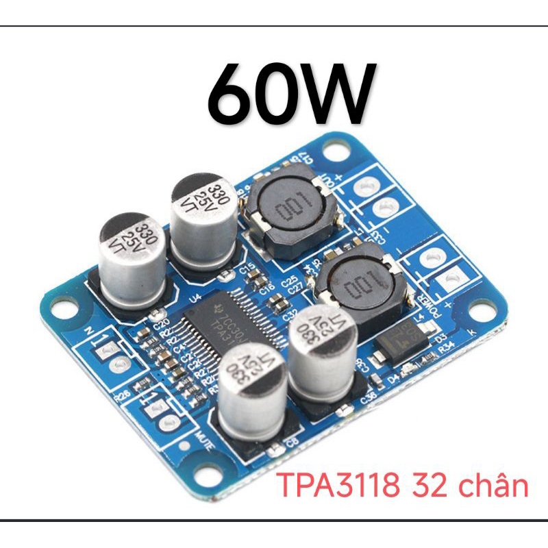 Mạch Mono 1 kênh loa khuyếch đại âm thanh kỹ thuật số TPA3118 PBTL DIY ...
