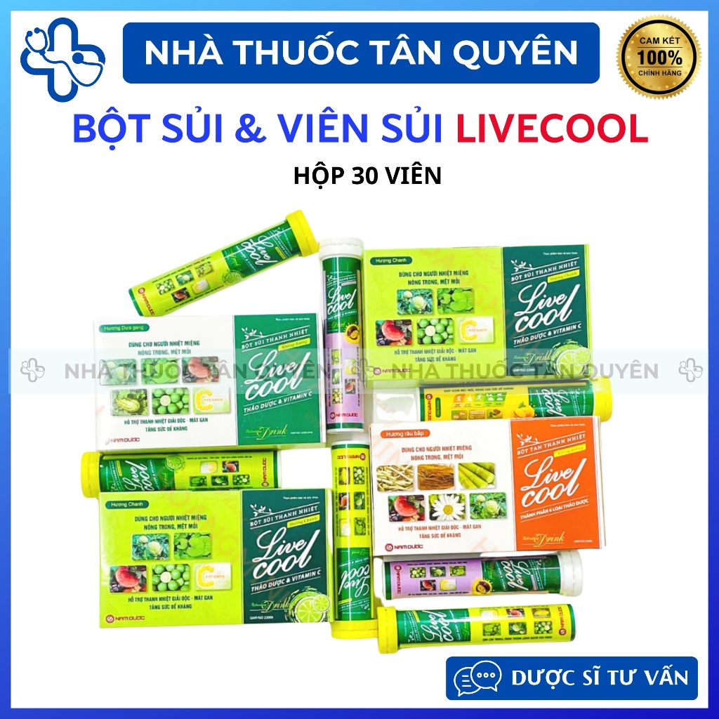Bột / Viên sủi Livecool / Live cool Nam Dược - Thanh nhiệt, mát gan ...
