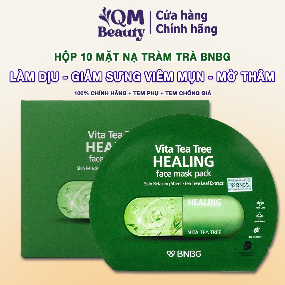 Hộp mặt nạ BNBG Vita Tea Tree Healing Face Mask Pack tinh xuất tràm trà ...