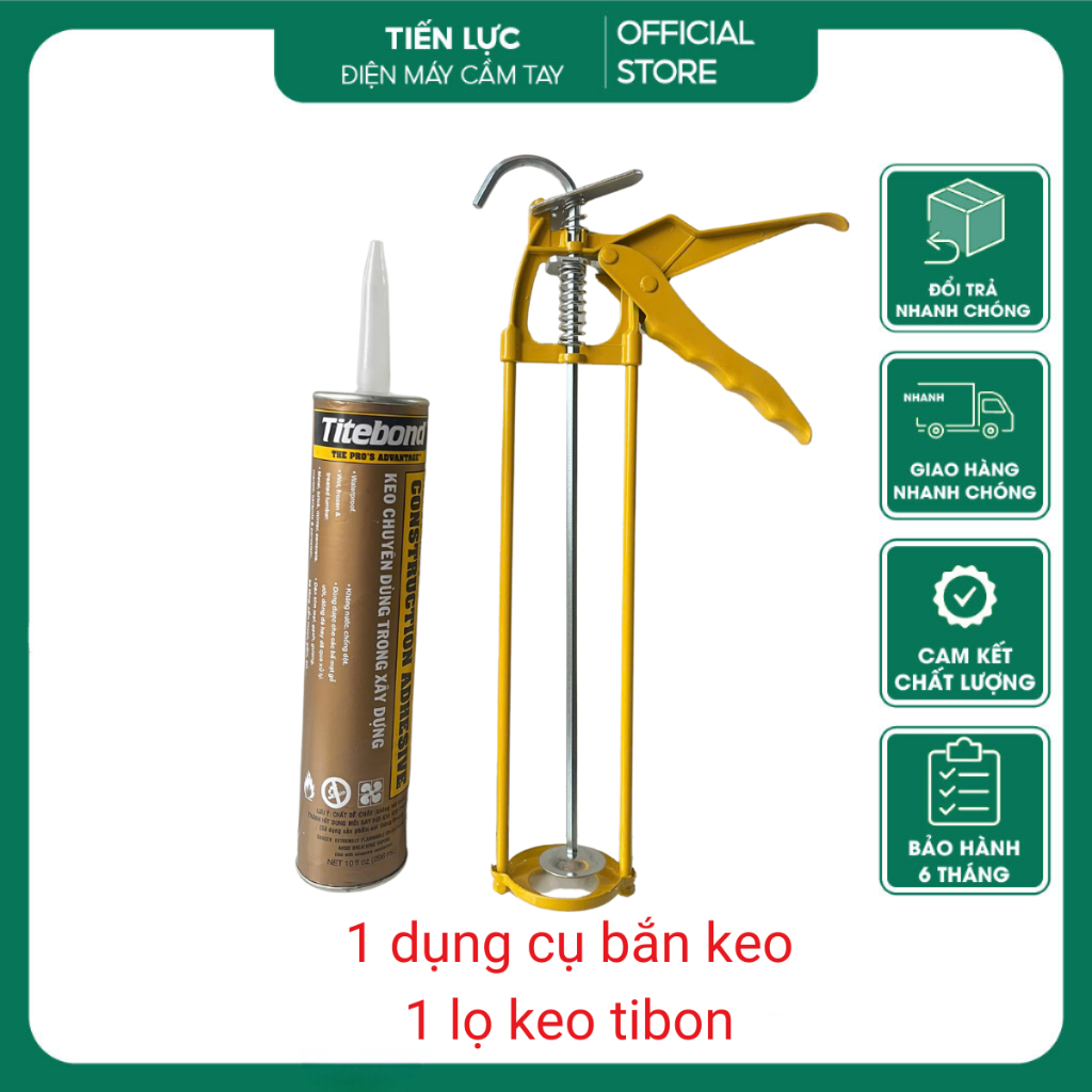 Keo dán titebond 296ml đa năng 3,5 chai + dụng cụ bắn Keo chuyên dán ...