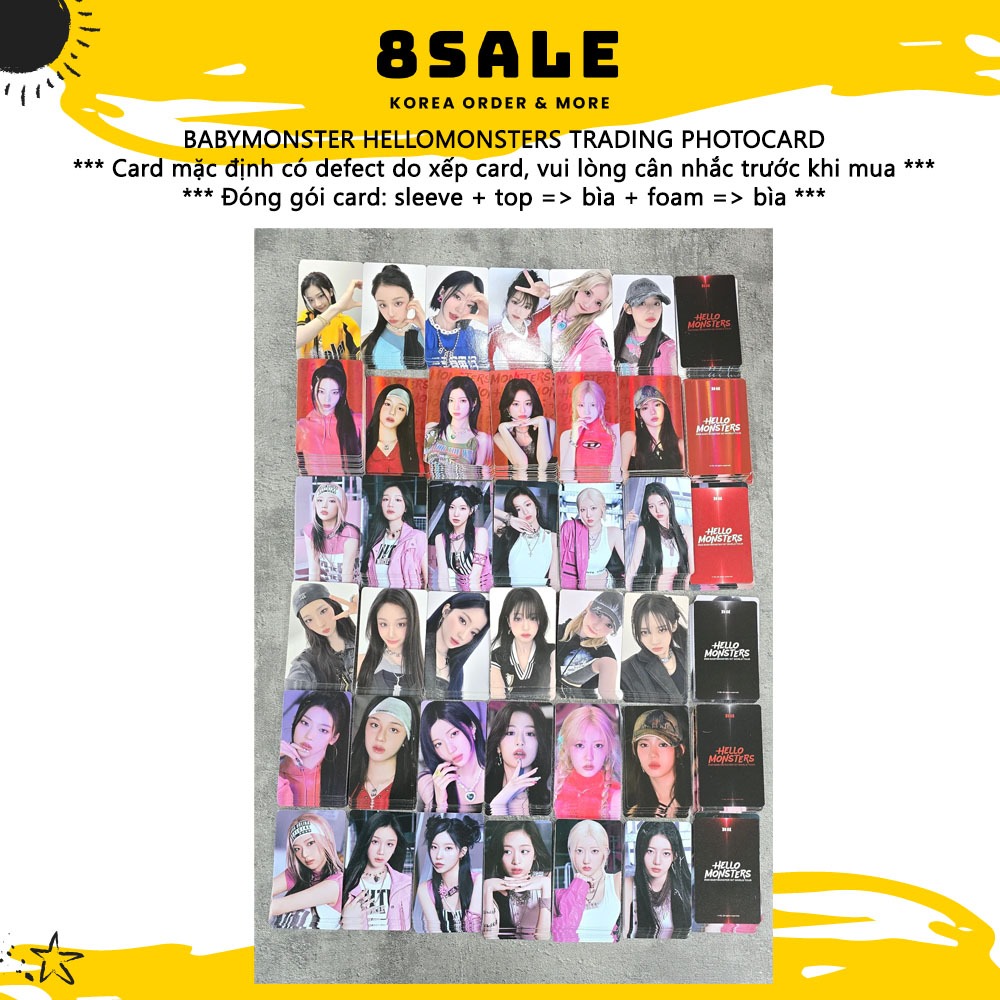 BABYMONSTER | Hello monsters trading photocard (ảnh bo góc thần tượng ...