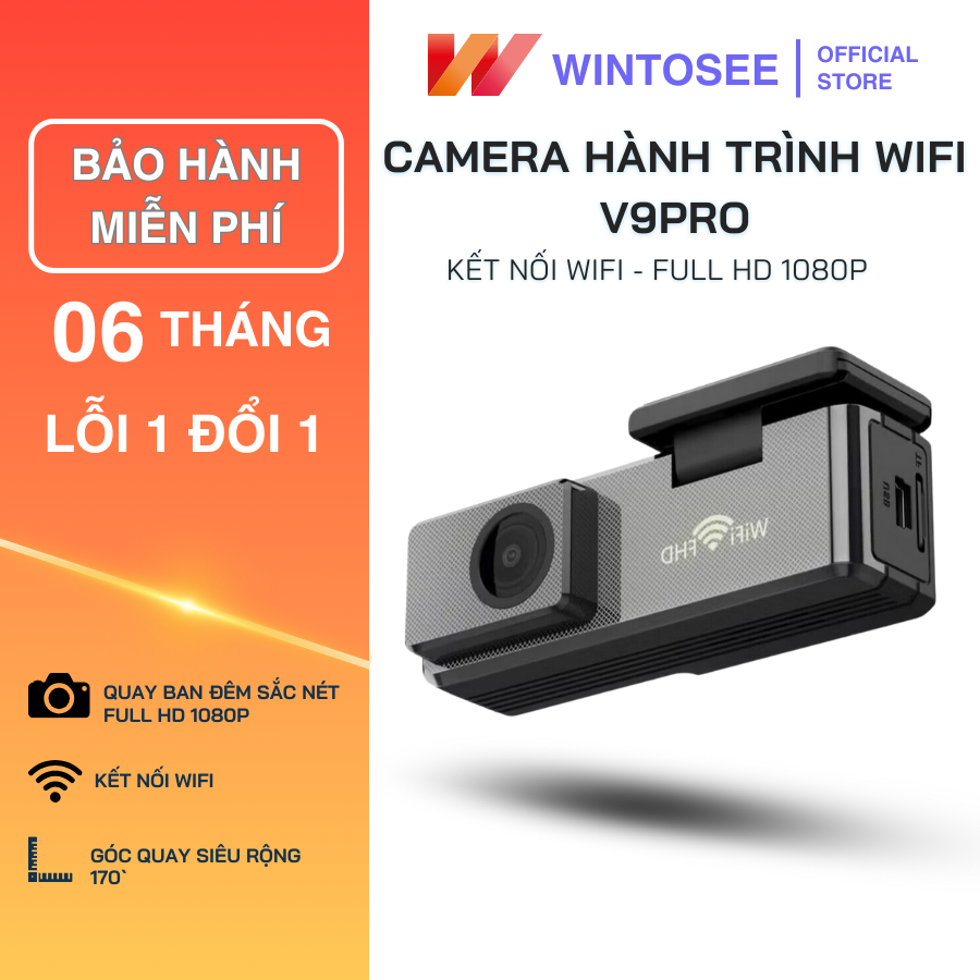 Camera hành trình WIFI V9pro Q9- Full HD 1080P - Góc rộng 170 kèm thẻ ...