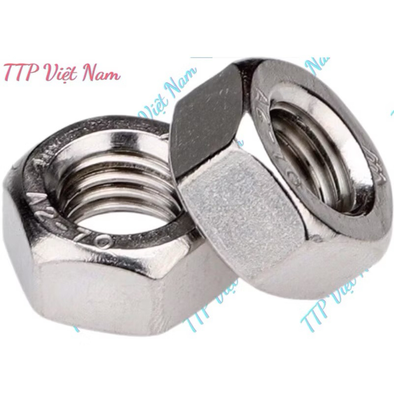 10 cái Đai ốc, Ecu Lục Giác inox304 M3 M4 M5,M6,M8,M10 INOX304 | Shopee Việt Nam