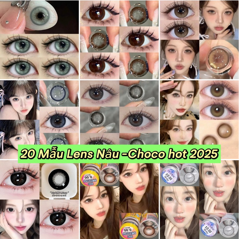 [YINNIE] [GIÁ SỈ 1 CẶP] 20 Mẫu Lens 12 tháng - LENS Choco nâu - Lens ...