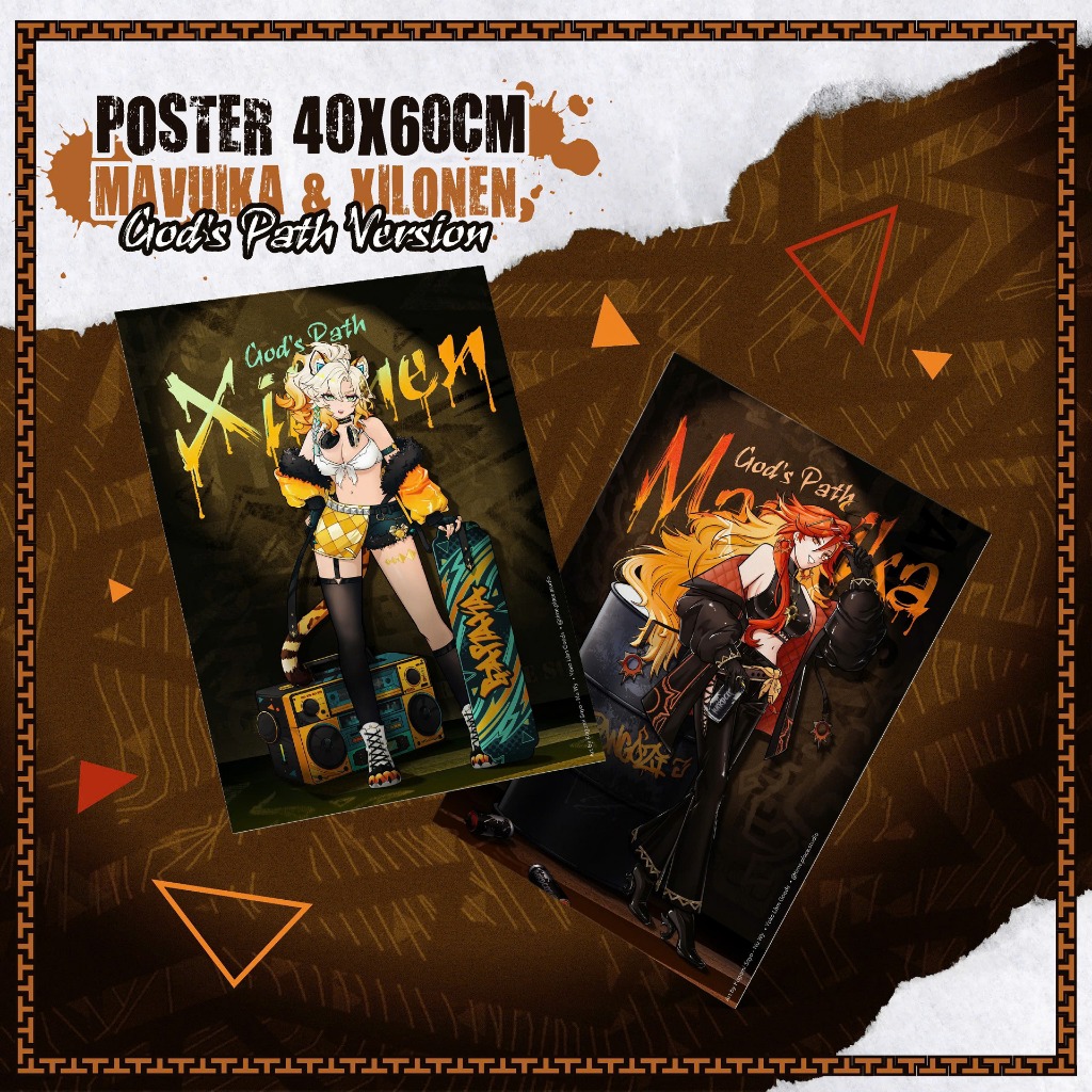 Poster - Mavuika & Xilonen God's Path Version ( Poster 40x60 cm Genshin ...