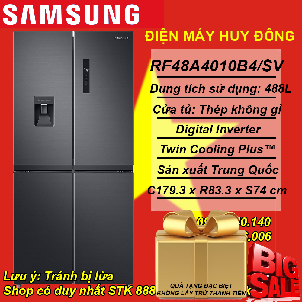Tủ lạnh Samsung Inverter 488 lít RF48A4010B4/SV | Shopee Việt Nam