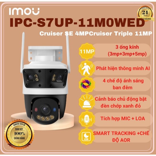 Camera Wifi iMOU 3 MẮT Cruiser Triple S7UP , IMOU 2 MẮT S2XP 6M0WED ...