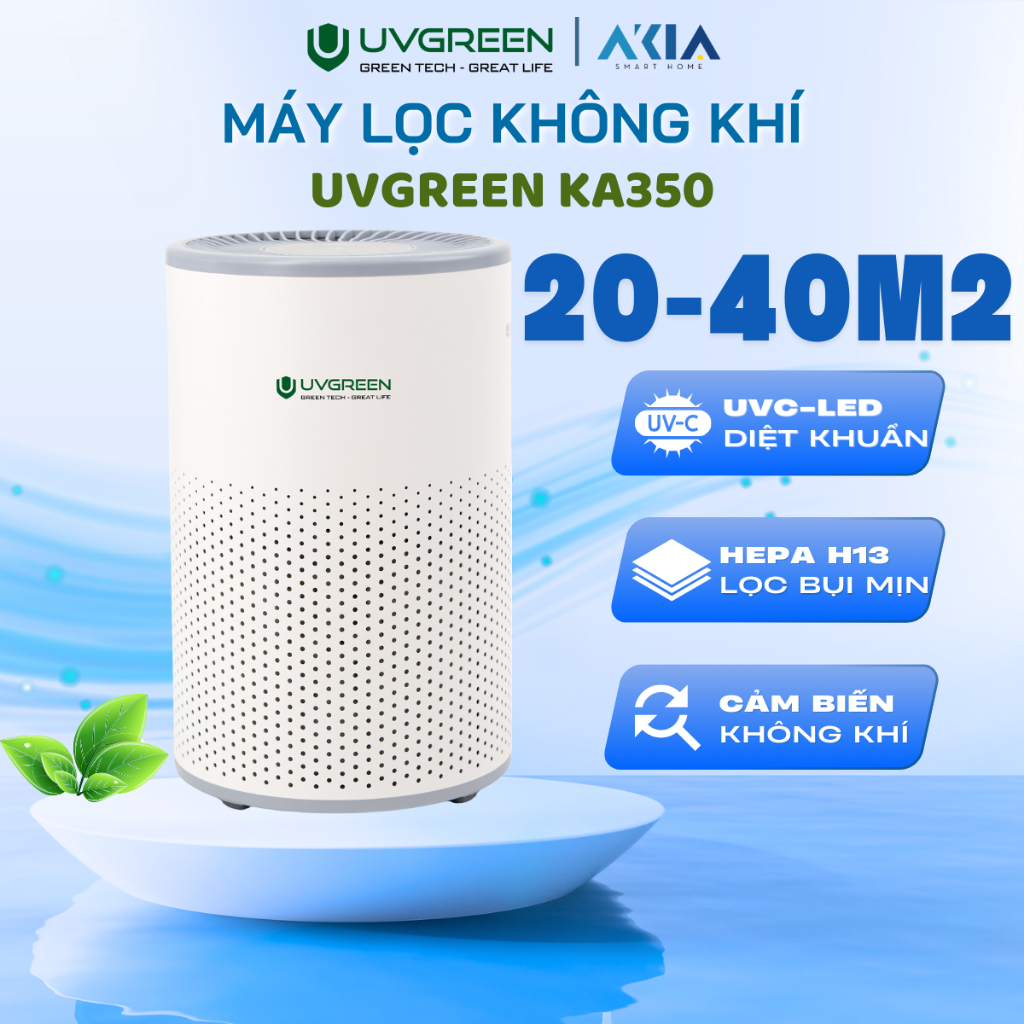 Máy lọc không khí UVGREEN KA350 UVC - Diệt khuẩn tia cực tím UV, Diện ...