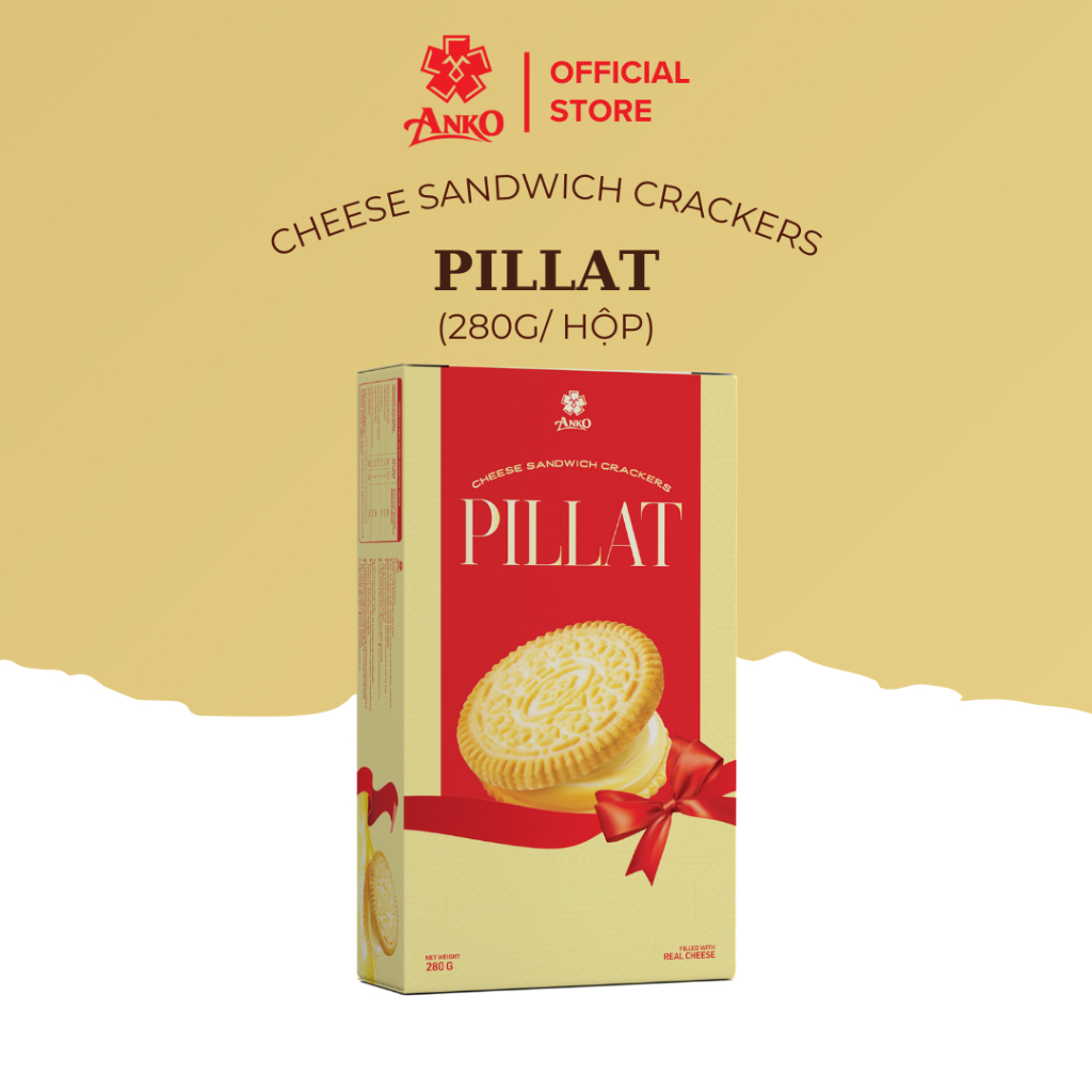 Bánh Cheese Sandwich Crackers Pillat 280g | Shopee Việt Nam